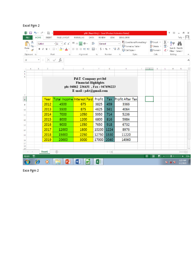 Word, Excel Output | PDF
