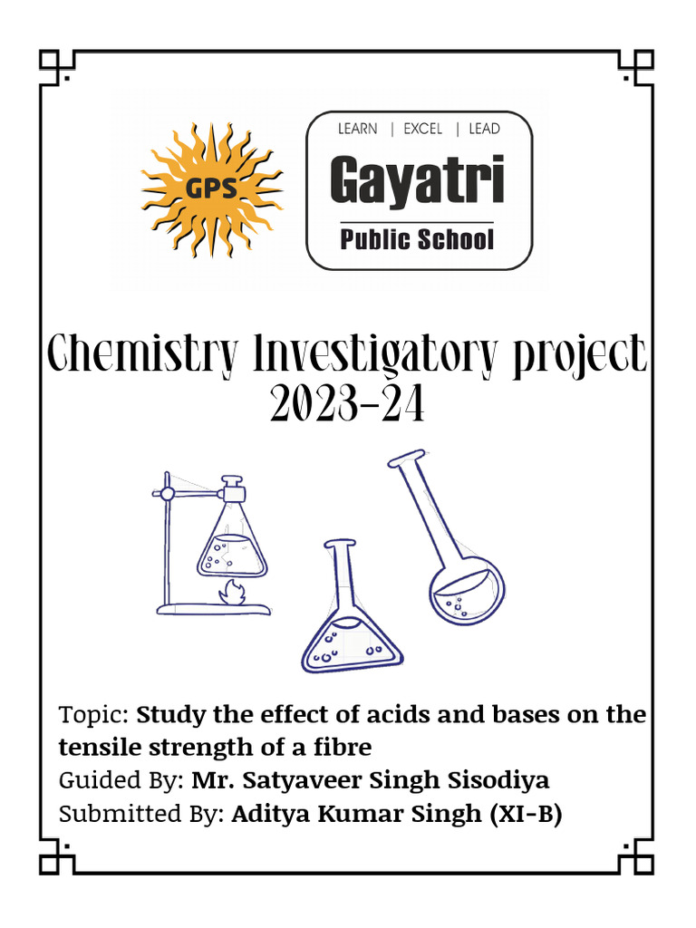 High School Chemistry Project | PDF