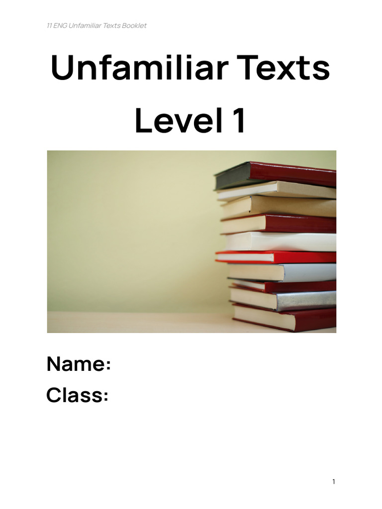 Unfamiliar Texts Booklet Y11 | PDF | Climate Change