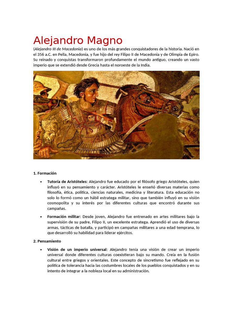 Alejandro Magno | PDF | Alejandro el Grande | Macedonia (antiguo reino)