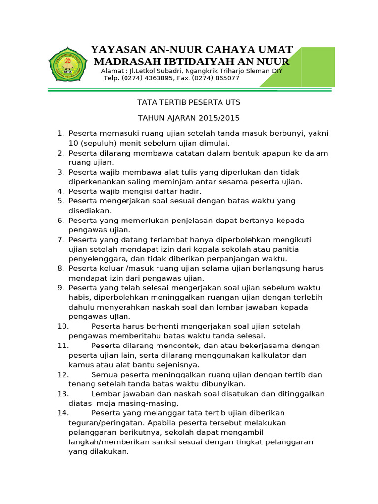 Tata Tertib TKM | PDF