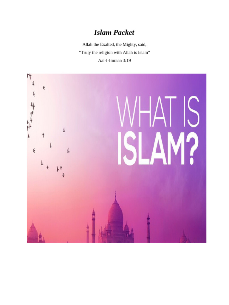 Islam Packet | PDF | Prophets And Messengers In Islam | God In Islam