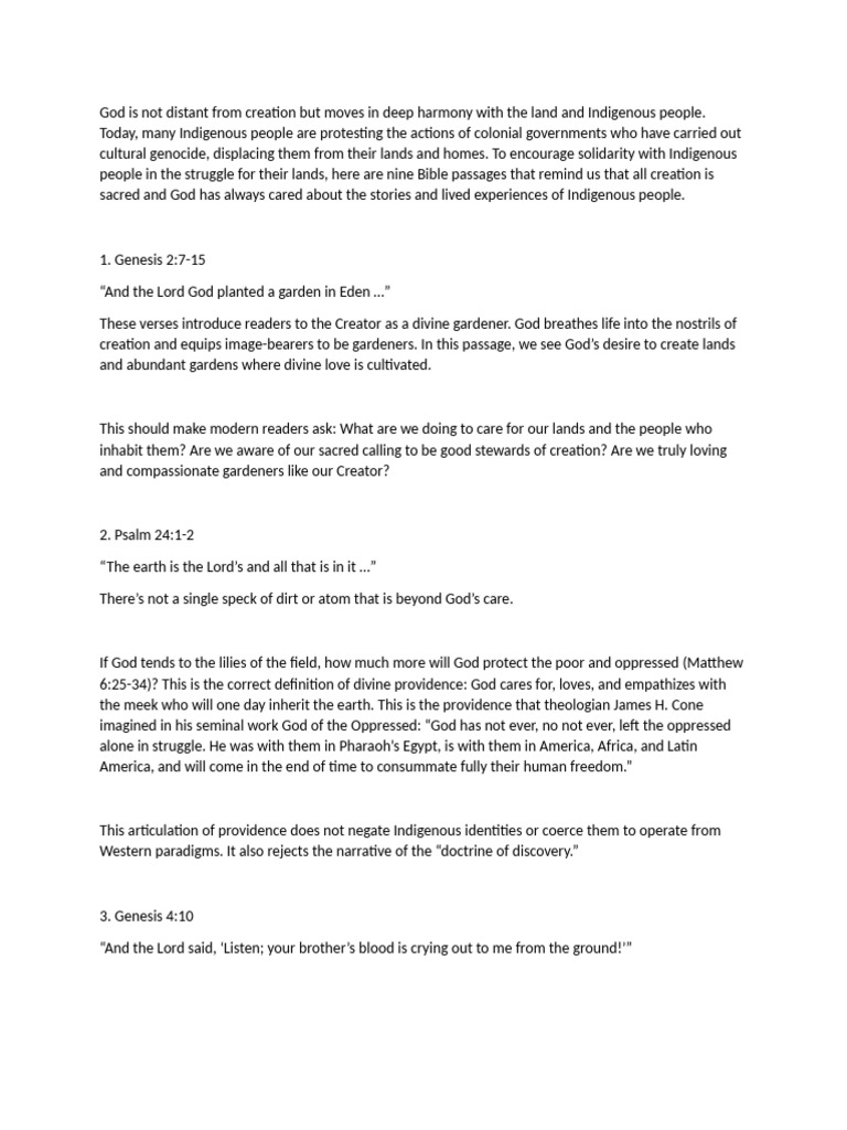 Nine Bible Verses and Legal Basis About IP | PDF | Indigenous ...