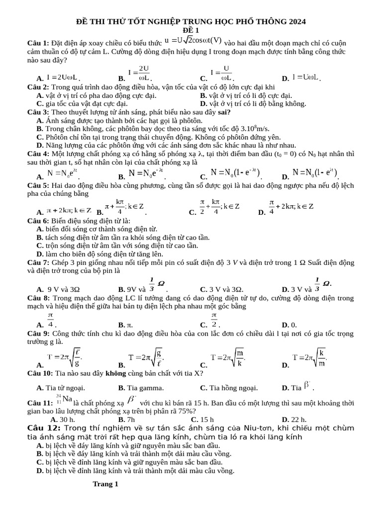 10 Ôn TN - Hs | PDF