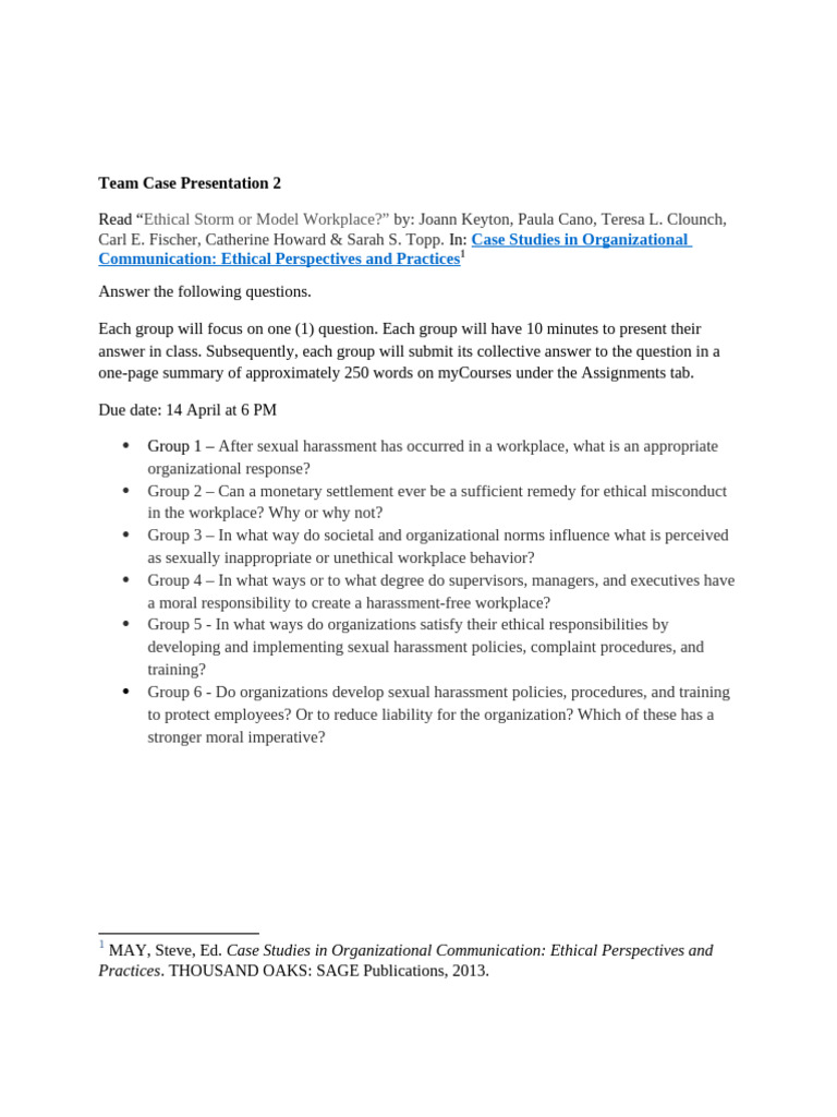 CORG 551 - Team Case Presentation 2 | PDF