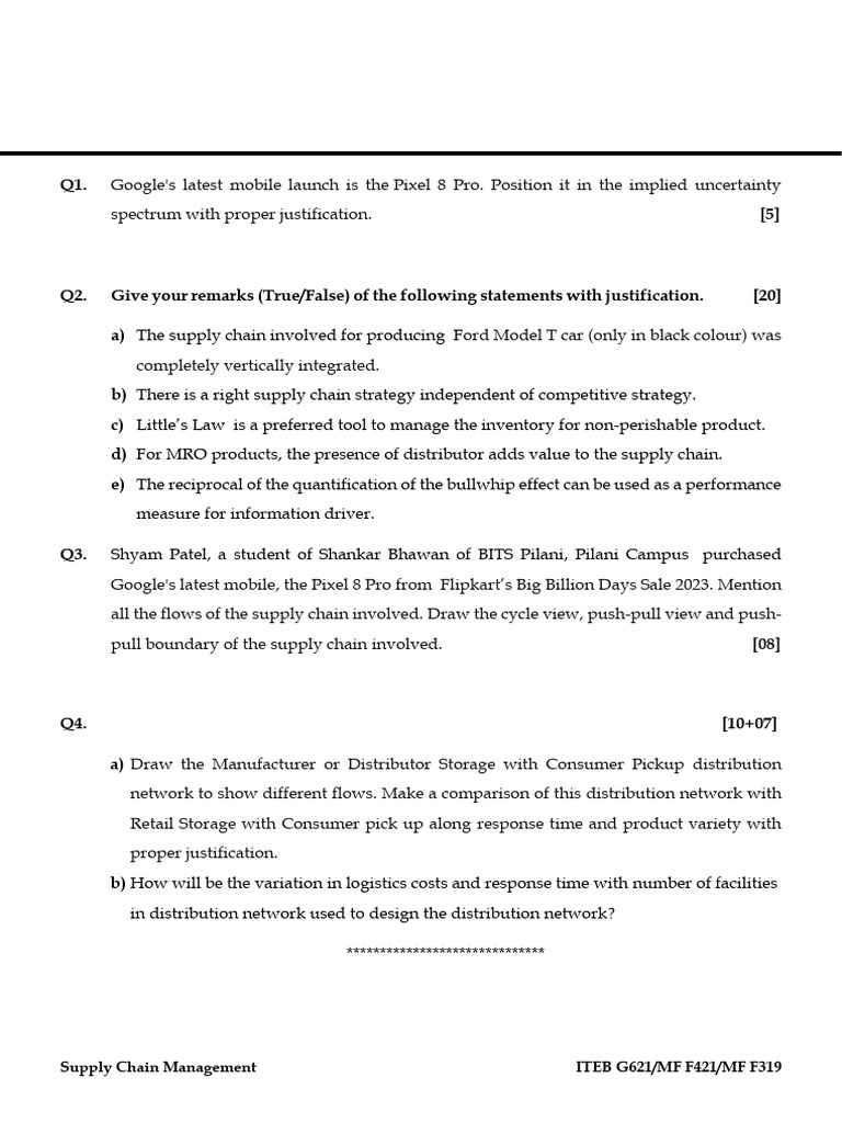 1157 MF F319 20240212124159 Comprehensive Exam Question Paper | PDF