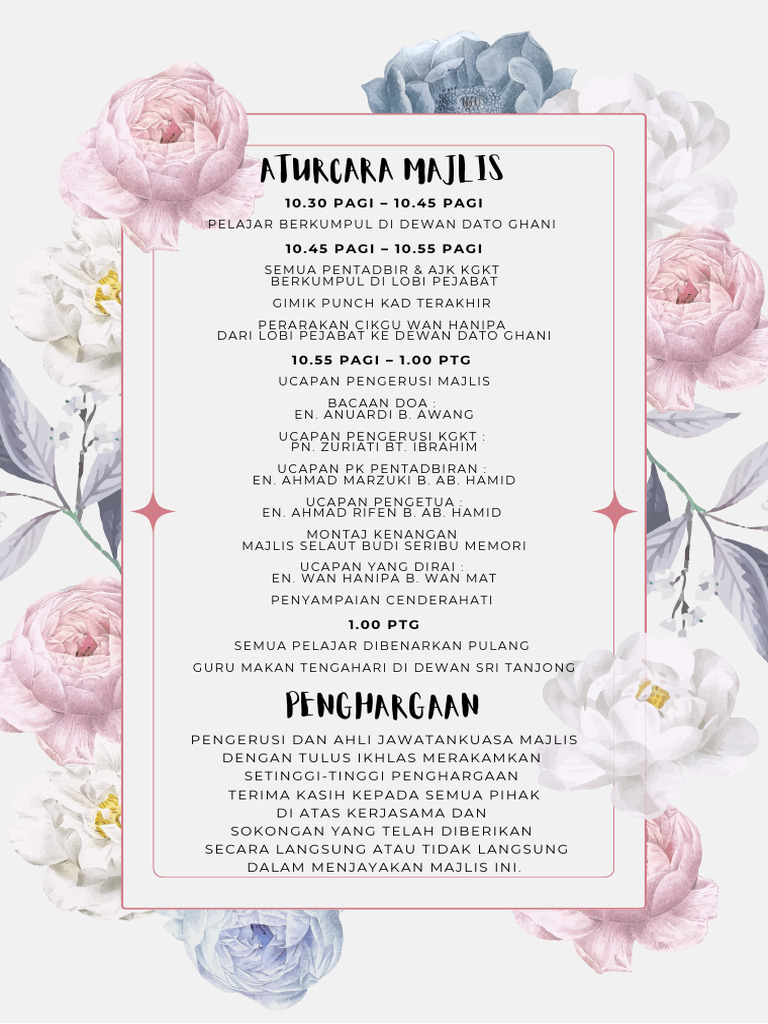 Print New-Buku Program Persaraan Cikgu Wan | PDF