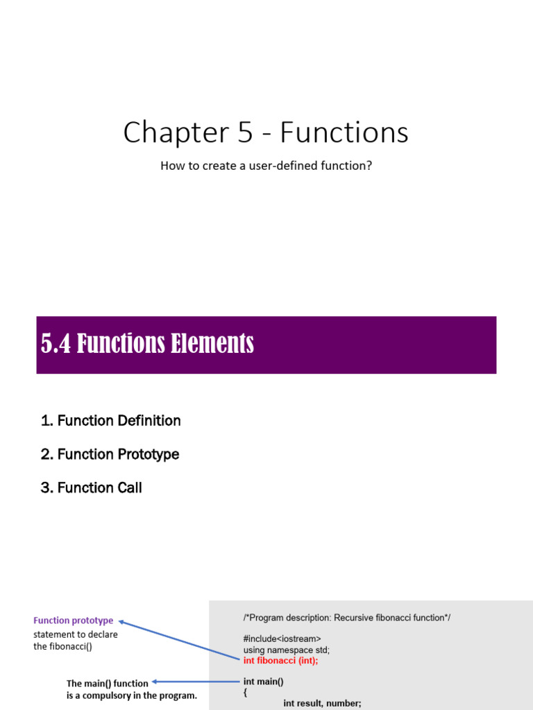 Chapter 5-2-1 - UDF - Elements Functions Definition | PDF | Function (Mathematics) | Parameter ...