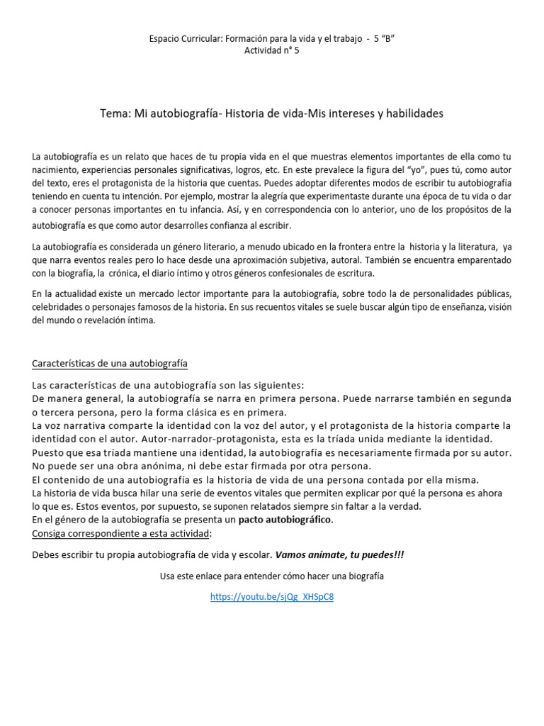 Cómo Escribir Tu Autobiografía Personal | PDF | Autobiografías