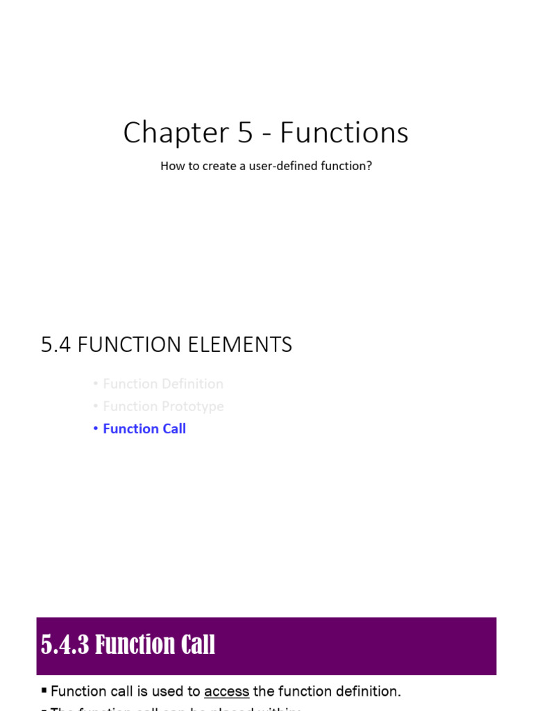 Chapter 5-2-3 - UDF - Elements - Functions Call | PDF | Parameter (Computer Programming) | Namespace