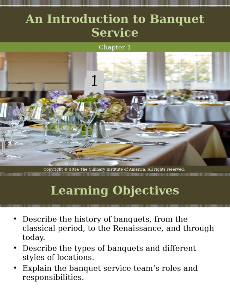 History and Roles in Banquet Service | PDF | Waiting Staff | Restaurants