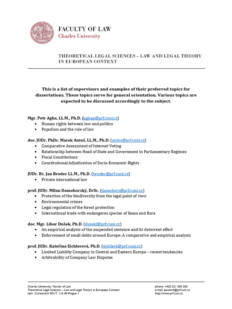 Dissertation Topics 21-22 | PDF | Political Science | Justice