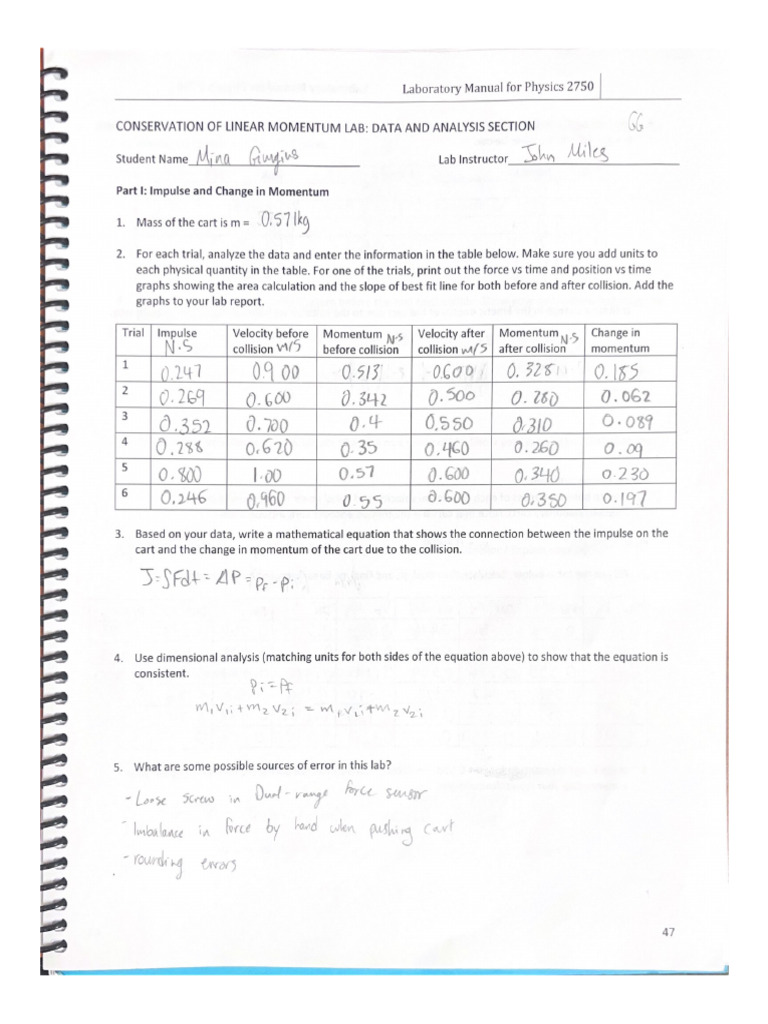 Laboratory Manual For Physics 2750 2 | PDF