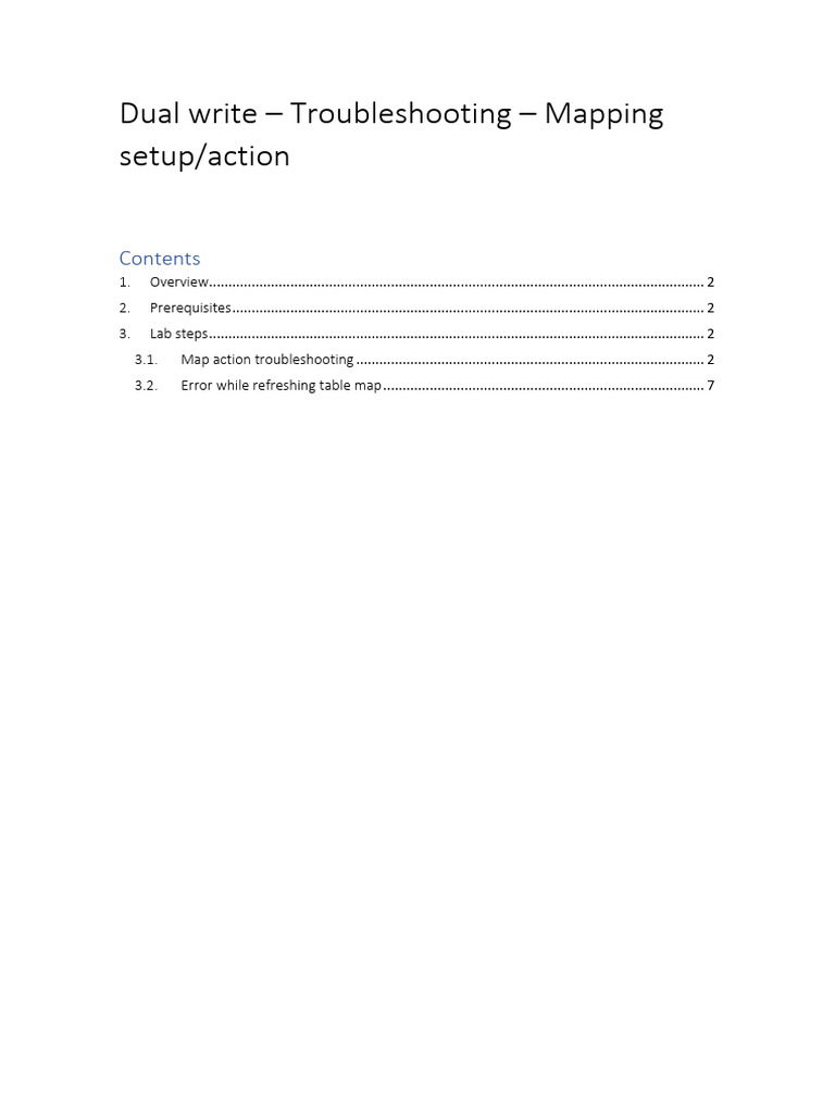 Dual Write - Troubleshooting - 003 - Mapping Setup | PDF | Information ...