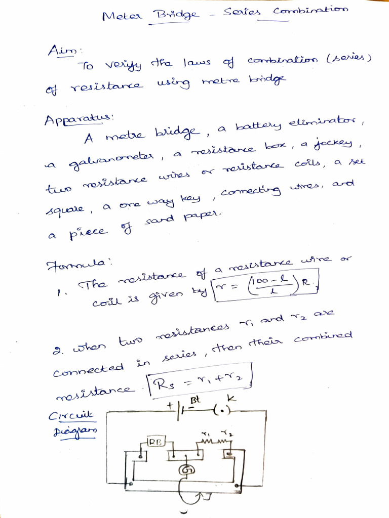 Meter Bridge Series | PDF