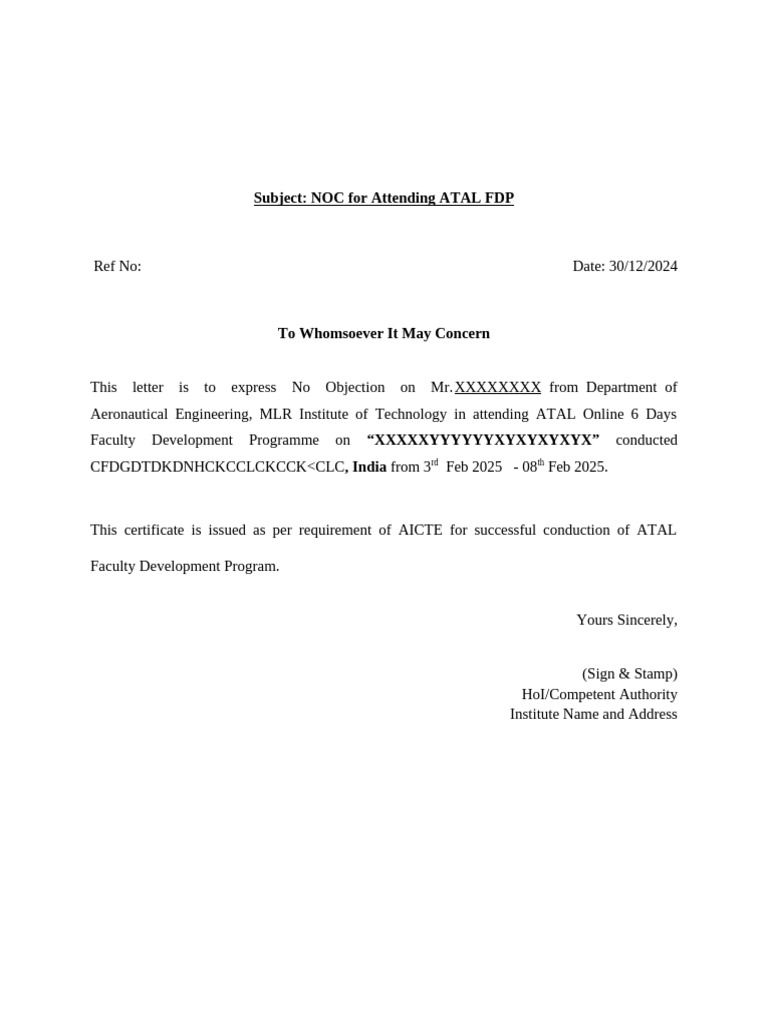 Noc - Atal FDP | PDF