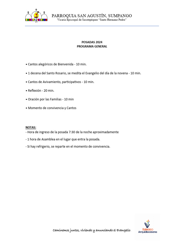 Programa Posadas 2024 | PDF