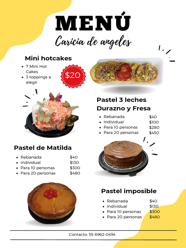 Menú de Postres y Precios | PDF