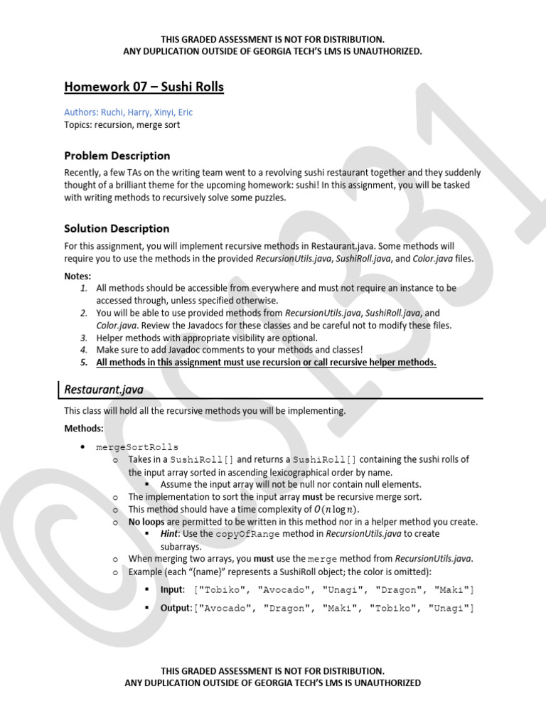 HW07 | PDF | Java (Programming Language) | Parameter (Computer Programming)