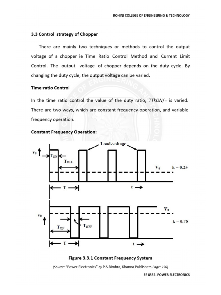 Control Strategies of Chopper Circuit | PDF | Power Electronics ...