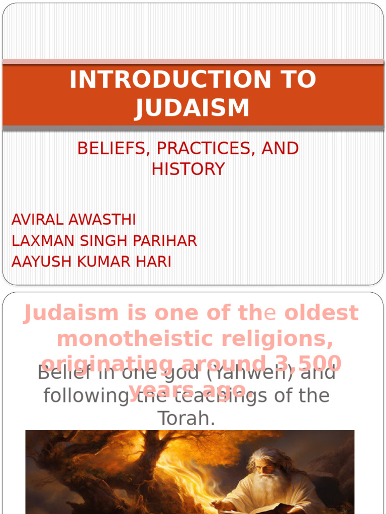 Introduction To Judaism | PDF | Torah | Jewish Eschatology