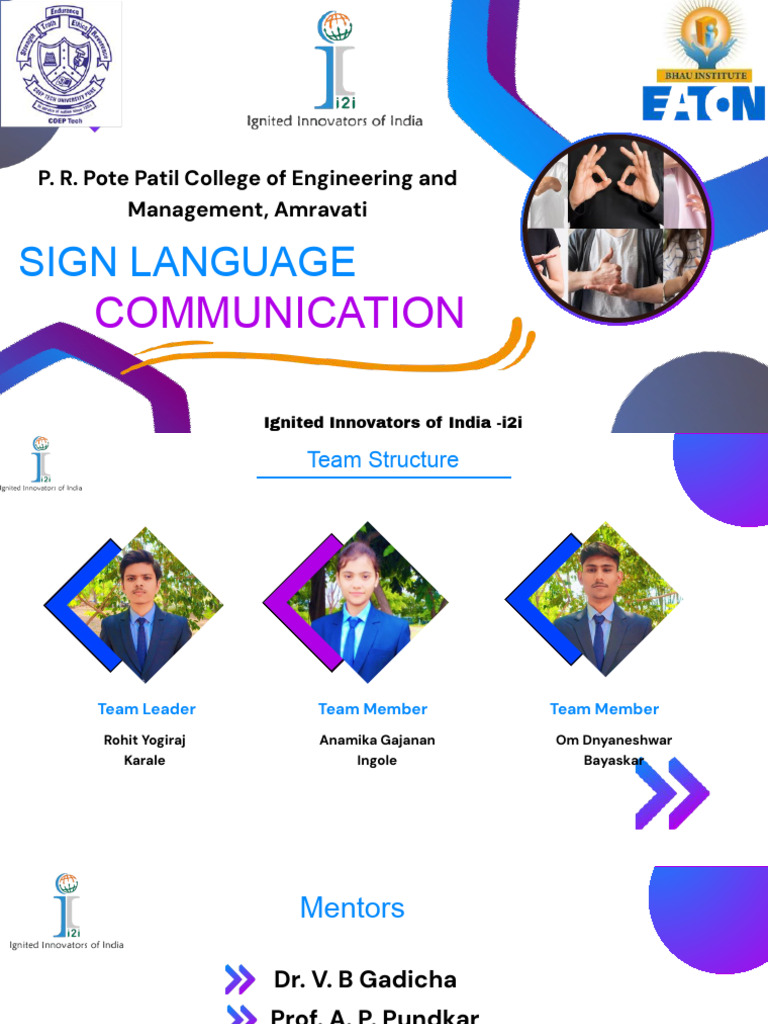Sign Language communication ppt (1).pptx | PDF | Communication | Speech ...