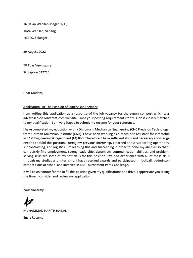 Final Cover Letter | PDF