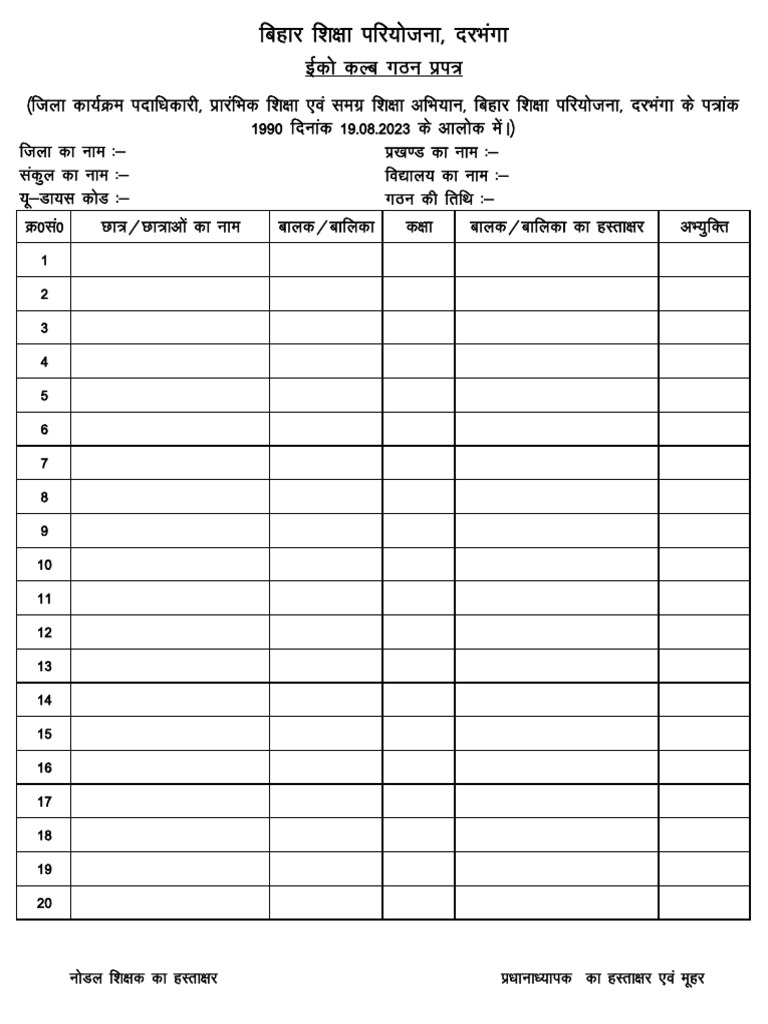 Eco Club Formate | PDF