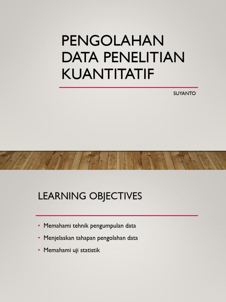 Teknik Pengolahan Data Kuantitatif | PDF