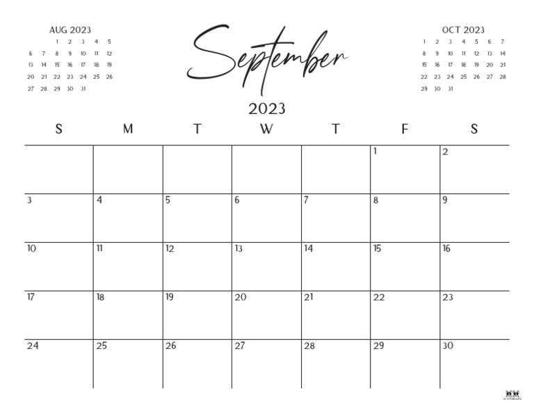 September to October 2023 Calendar | PDF