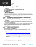 2.3.7 Packet Tracer - Navigate The IOS | PDF