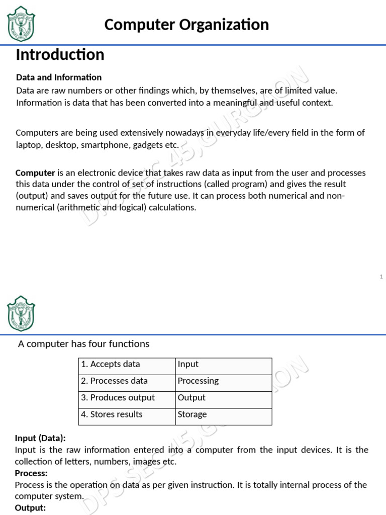 Computer Organisation | PDF | Random Access Memory | Read Only Memory