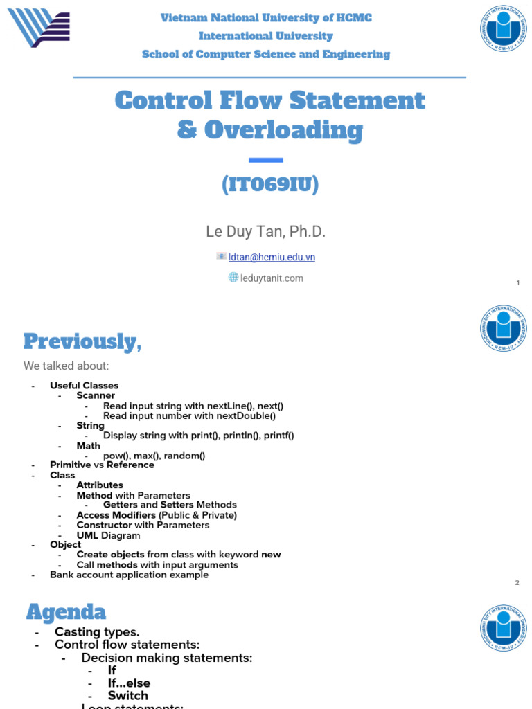 Lecture 4 - Control Flow Statement _ Overloading | PDF | Control Flow ... Lecture 4 - Control Flow Statement _ Overloading | PDF | Control Flow ...