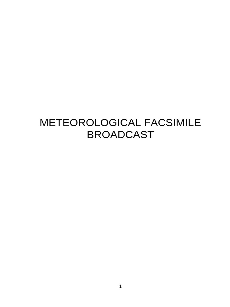 JMH Weather Facsimile Broadcasts | PDF | Atmospheric Pressure | Weather ...
