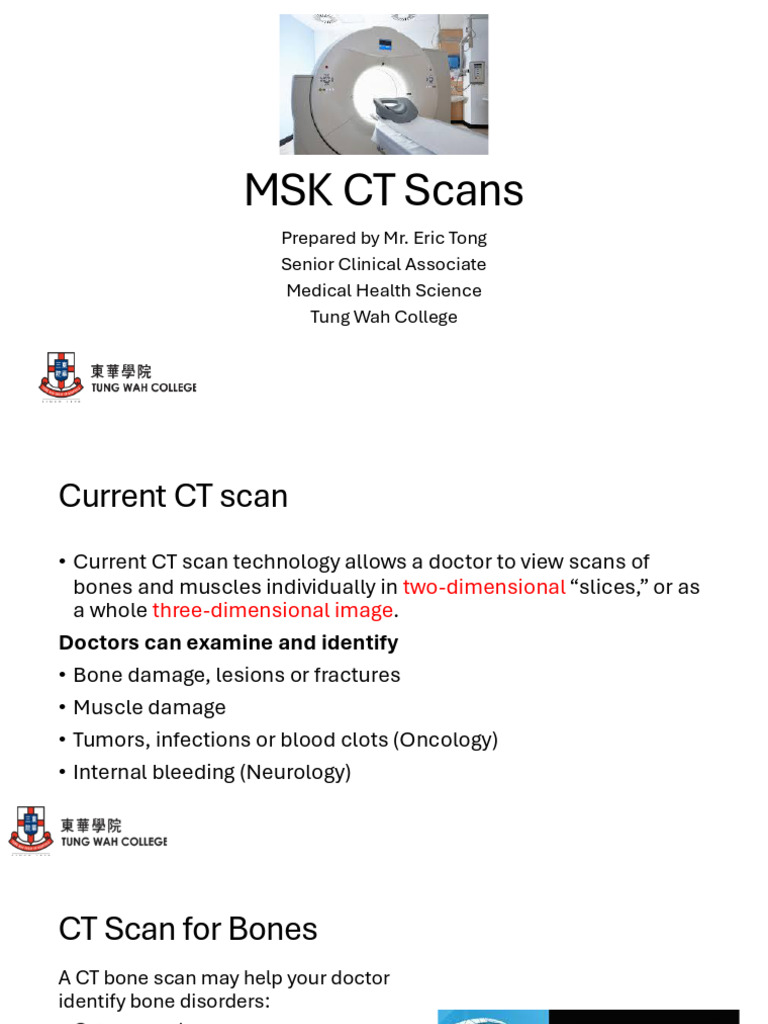 MSK CT Scans | PDF | Positron Emission Tomography | Ct Scan