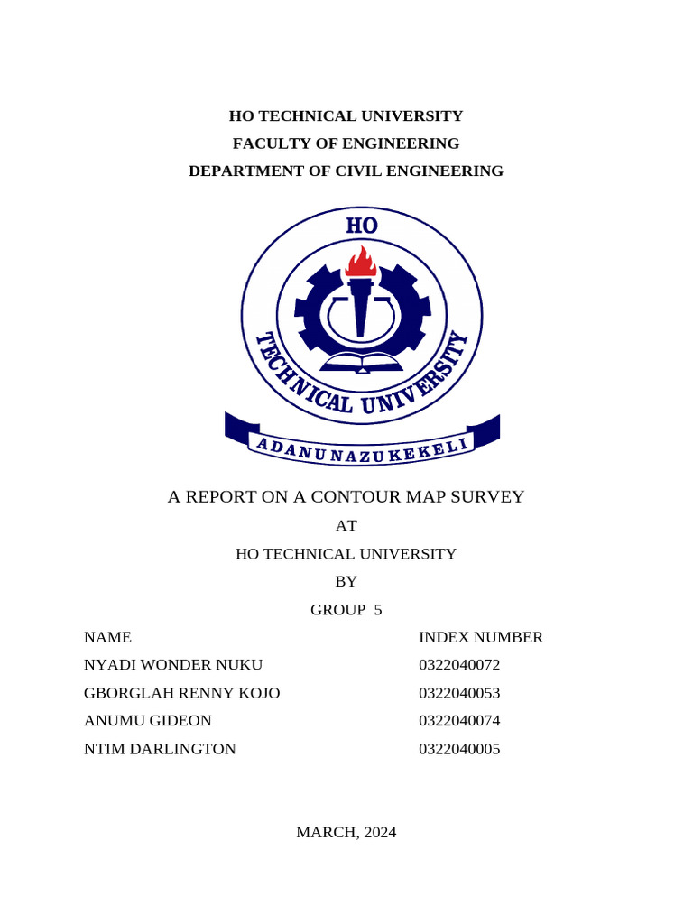 Contour Report | PDF | Topography | Surveying