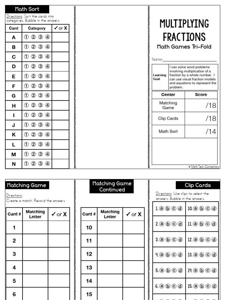 -Recording Sheet 4.NF.4 | PDF | Mathematics | Mathematical Objects