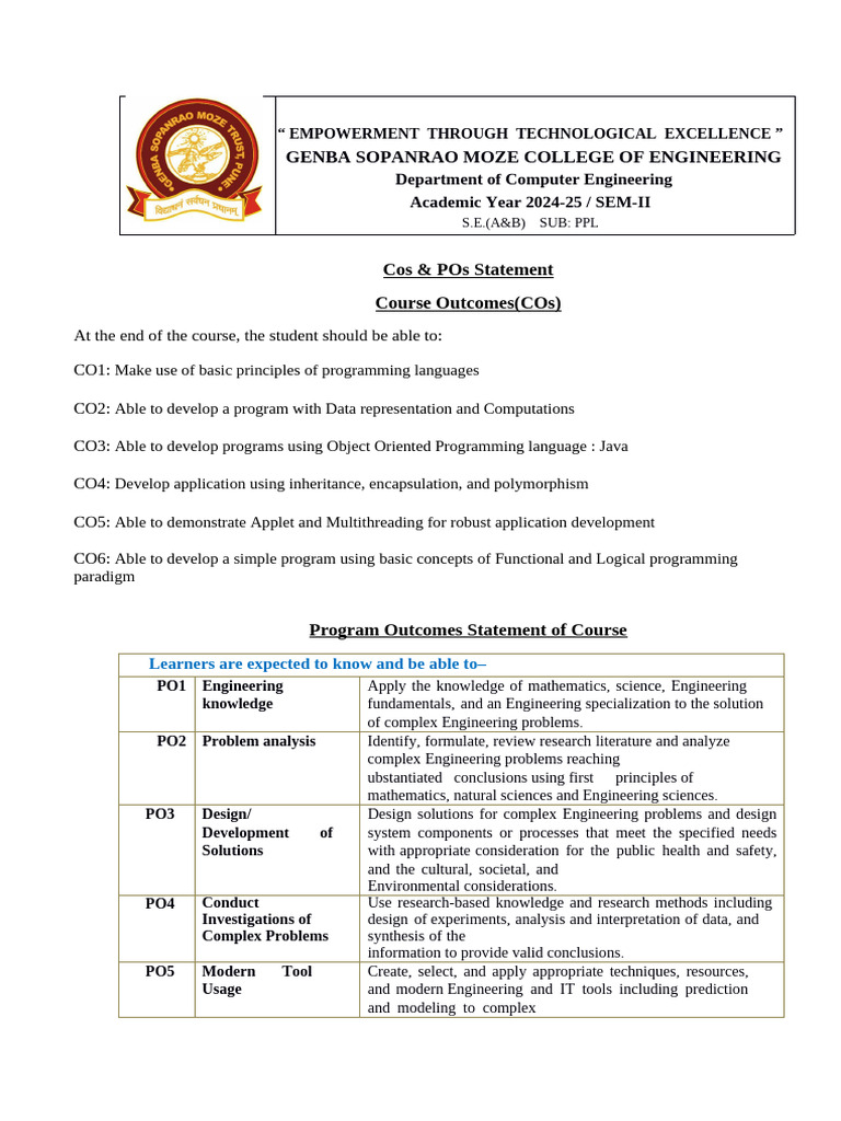 PO | PDF | Engineering | Computer Programming