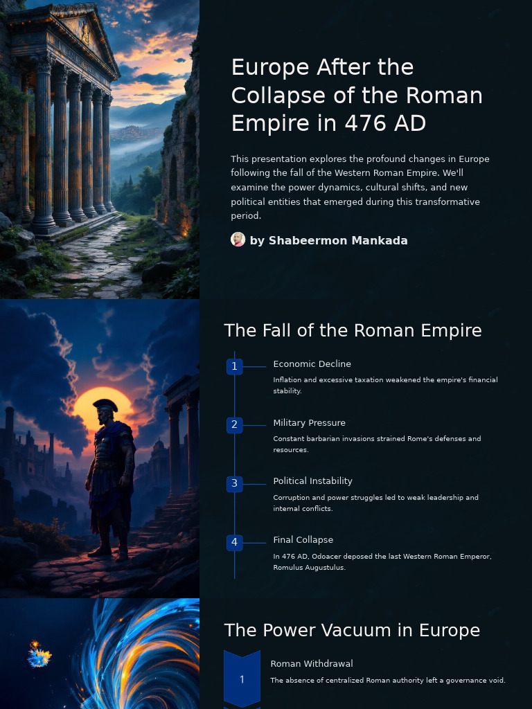 Europe After the Collapse of the Roman Empire in 476 AD | PDF ...