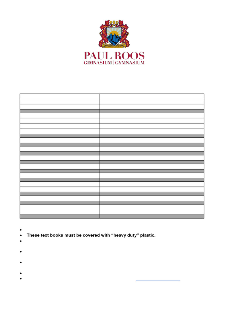 Grade 12 Textbooks and Supplies 2025 | PDF