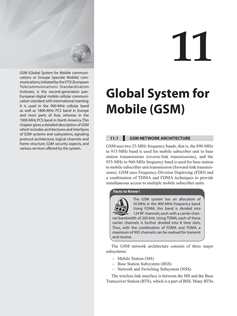 Global System For Mobile (GSM) | PDF | Telecommunications Standards | Computer Science