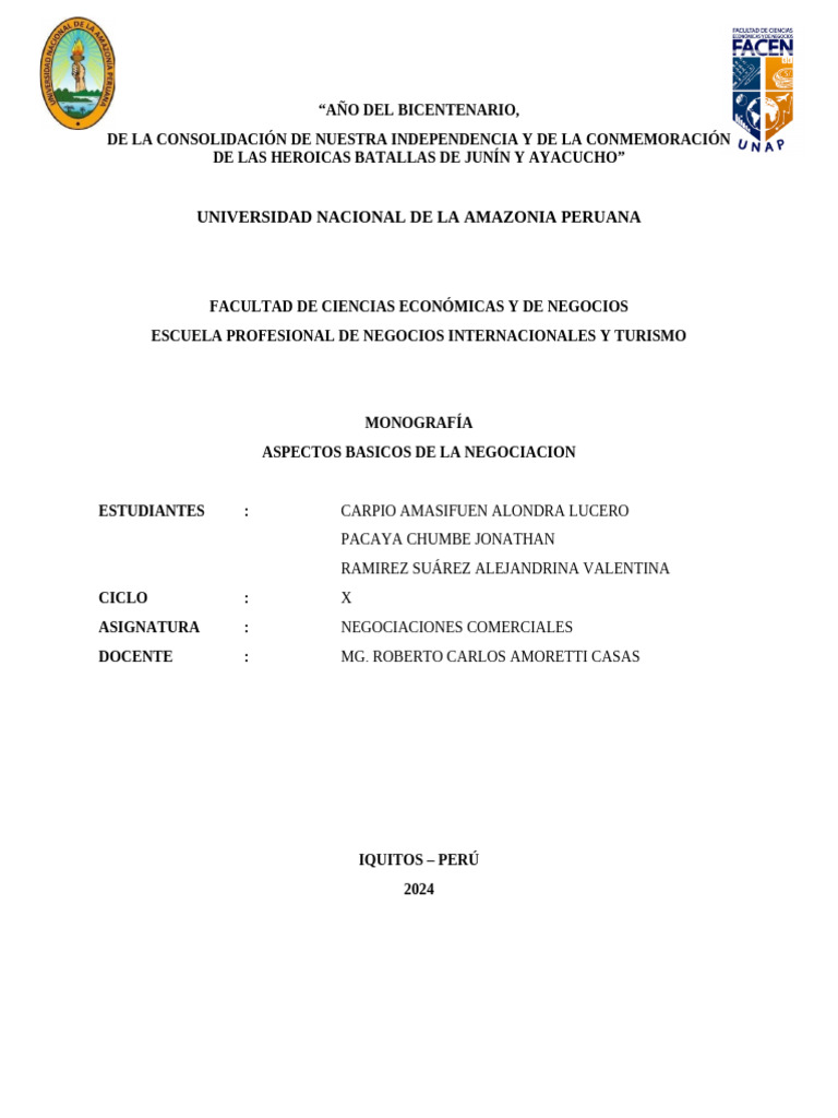 Aspectos Básicos de la Negociación | PDF | Negociación | Análisis FODA