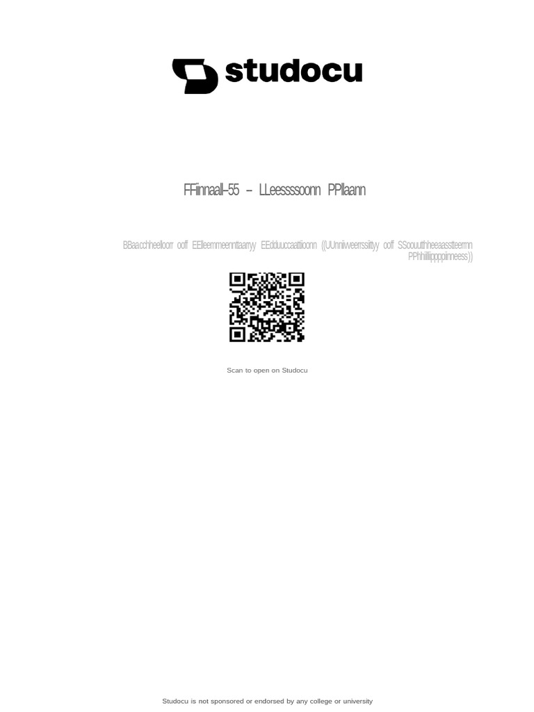 Final 5 Lesson Plan | PDF