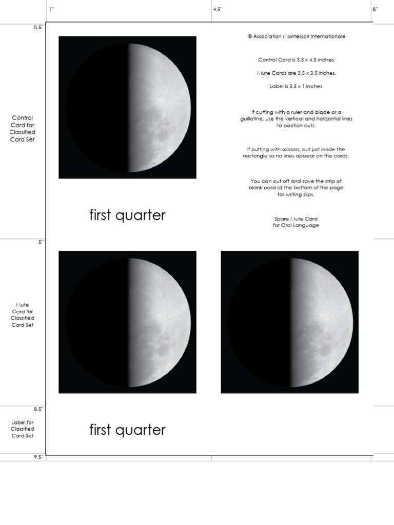 Moon Phases Northern Hemisphere 01 ENPU | PDF | Scissors | Planetary ...