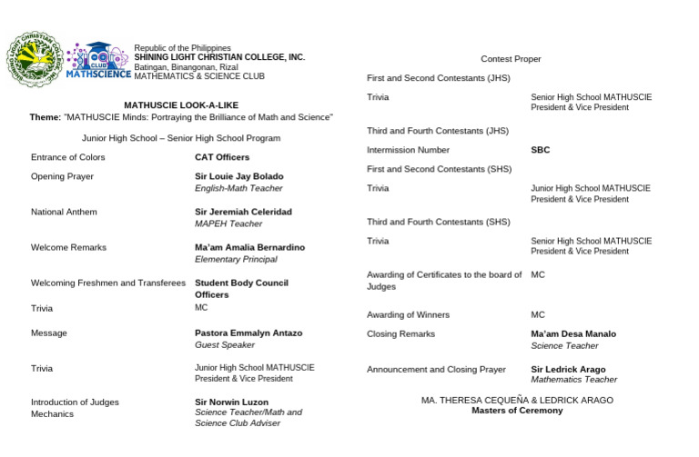 math and science program | PDF