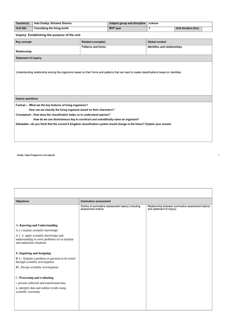 MYP-1-SCIENCE | PDF | Experiment | Hypothesis