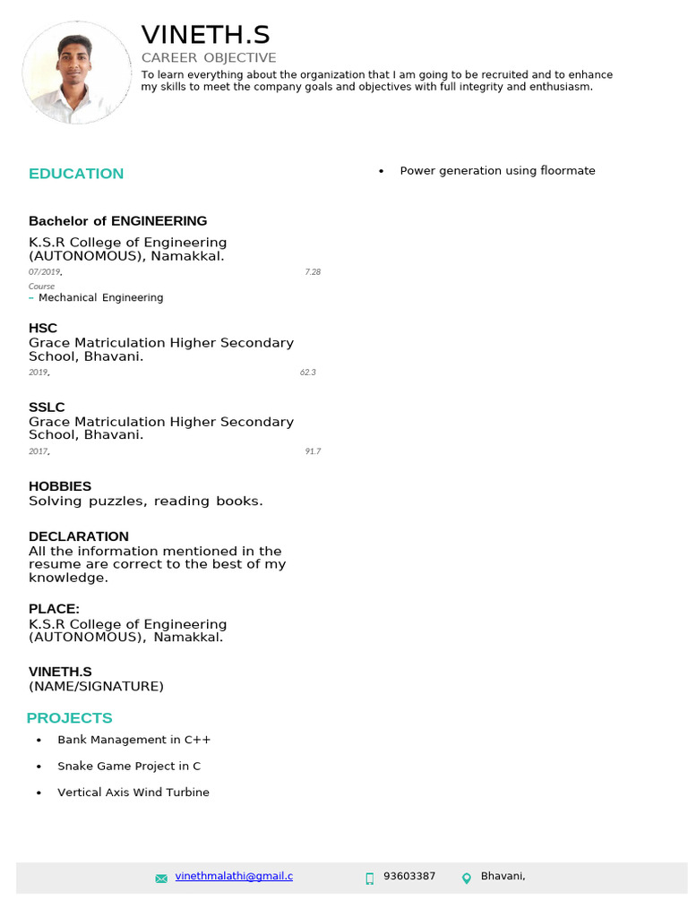 Vineth Updated Resume | PDF