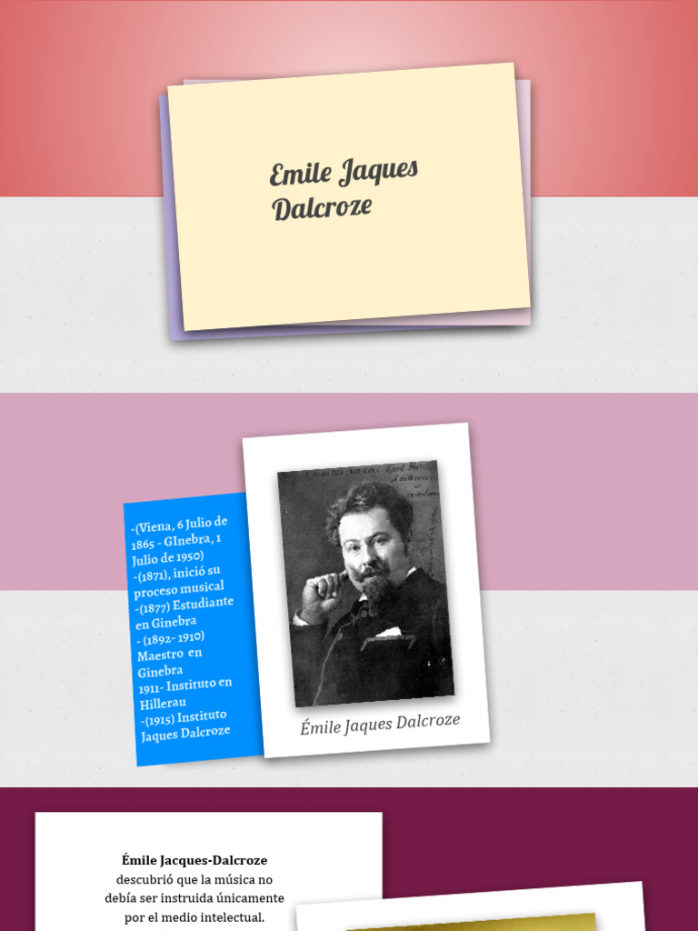 Emile Jaques Dalcroze | PDF | Las artes escénicas