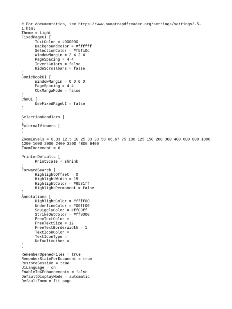 SumatraPDF-settings | PDF | Software | Computing SumatraPDF-settings | PDF | Software | Computing