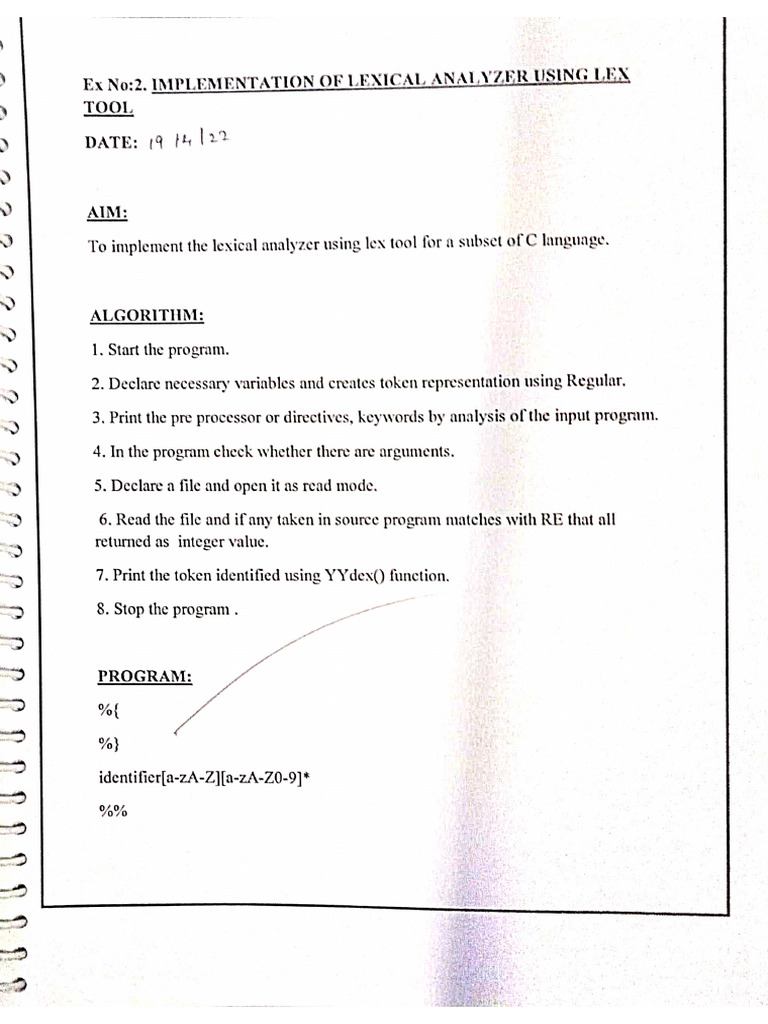 CS8602 - Compiler design lab | PDF